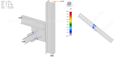 Brace Connection at beam-column connection in a braced frame (AISC ...