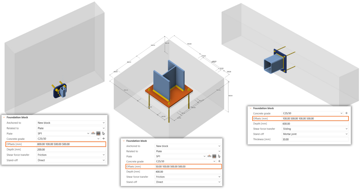 General anchoring shapes and options | IDEA StatiCa
