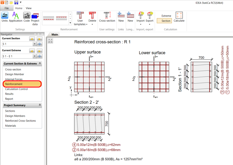 Structural design of a reinforced concrete slab (EN) | IDEA StatiCa