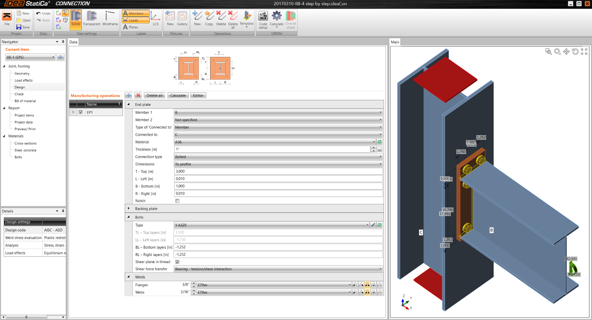 Four bolt unstiffened extended End-plate FR moment connection | IDEA ...