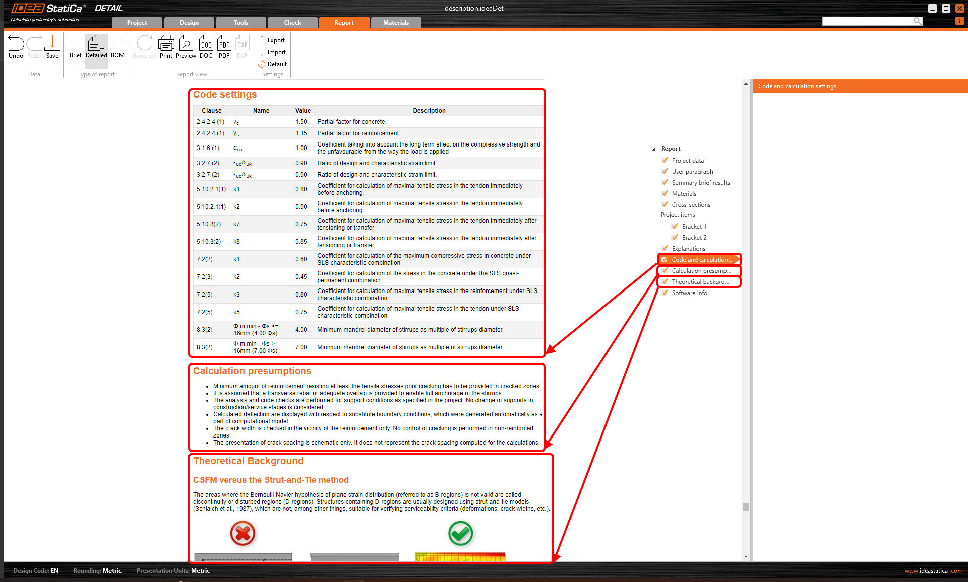 Report in Detail application | IDEA StatiCa