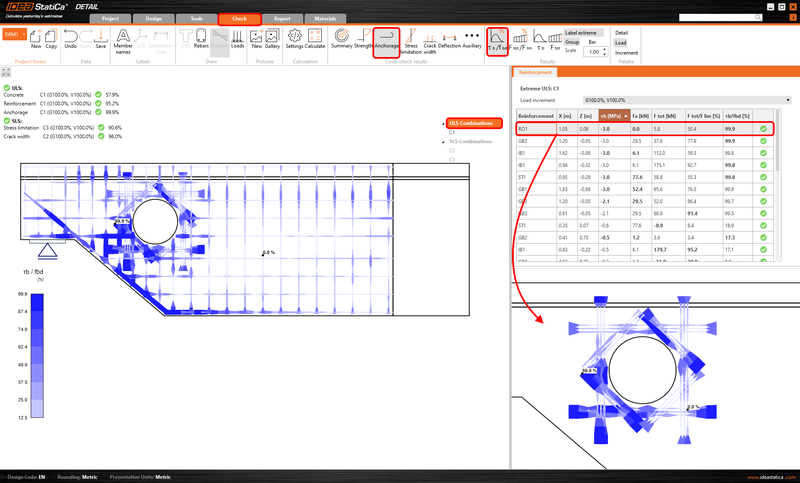 General description of ULS results in Detail application | IDEA StatiCa