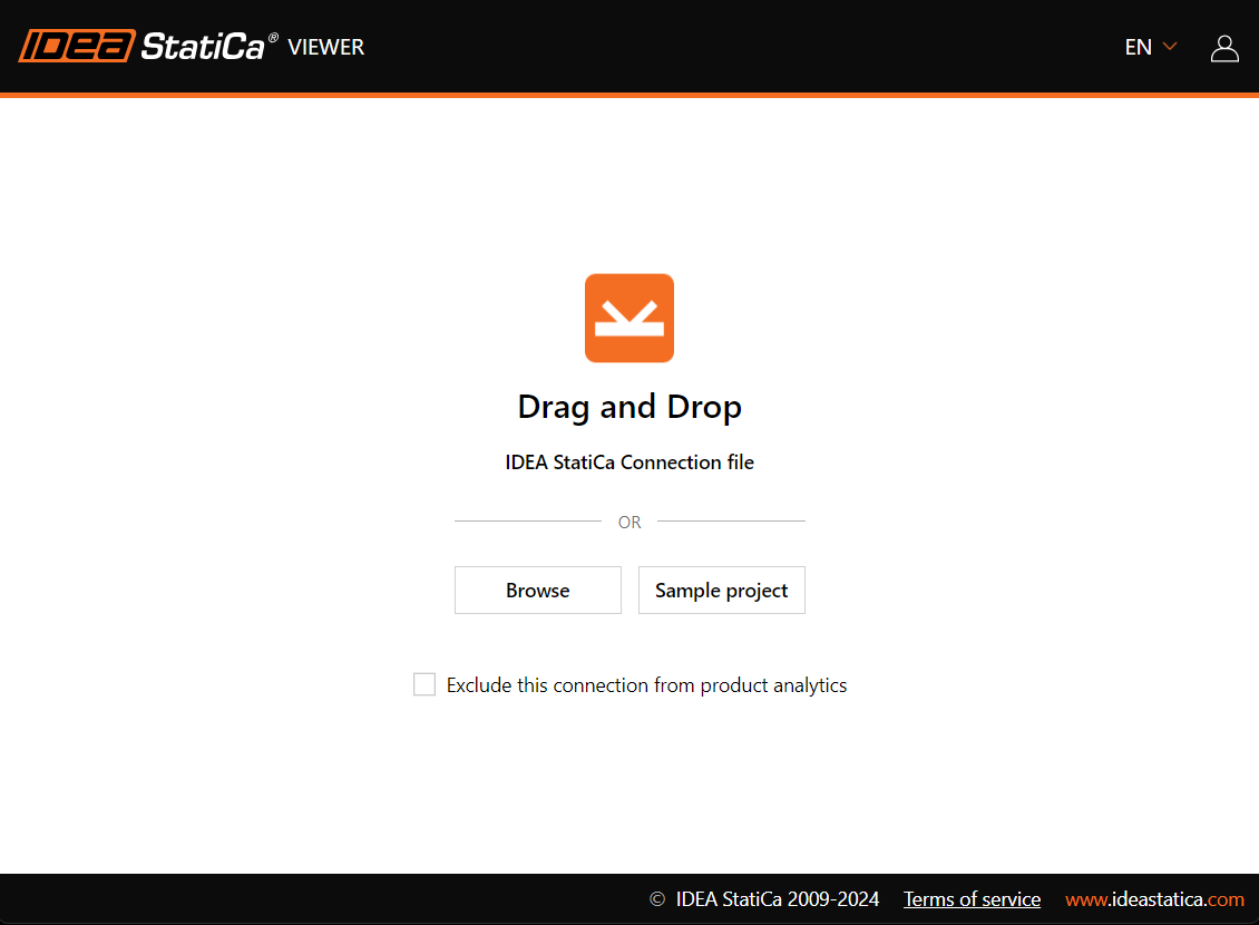 The UI of the IDEA StatiCa Viewer tool | IDEA StatiCa