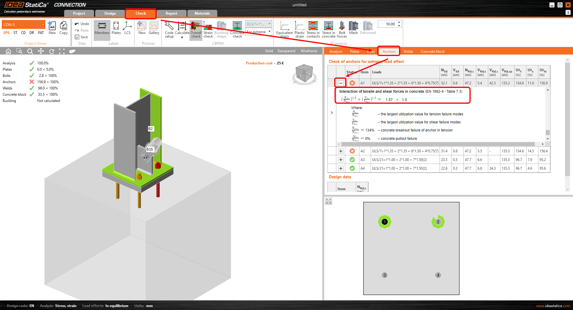 Structural design of bolted connection | IDEA StatiCa
