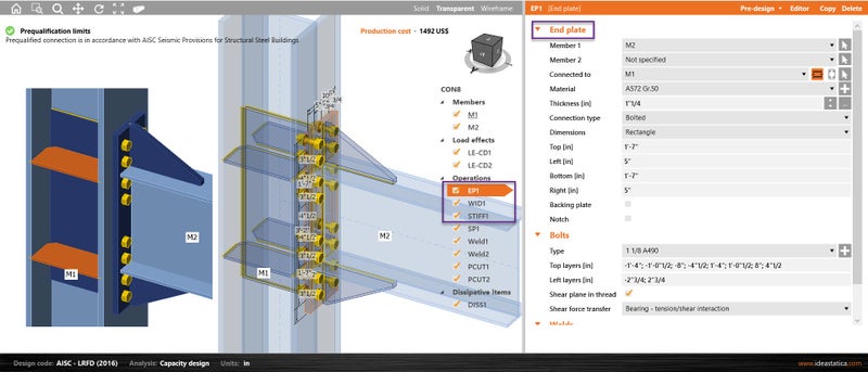AISC 358 Prequalified Moment Connection Checks are here | IDEA StatiCa