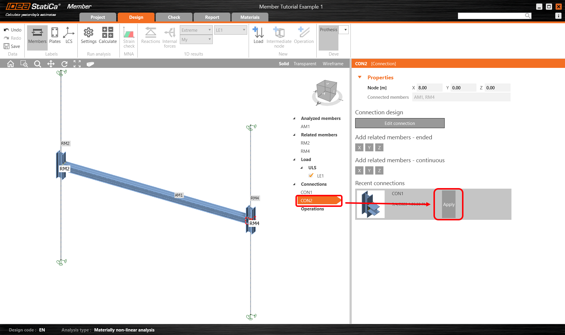 Structural design of steel beam (EN) | IDEA StatiCa