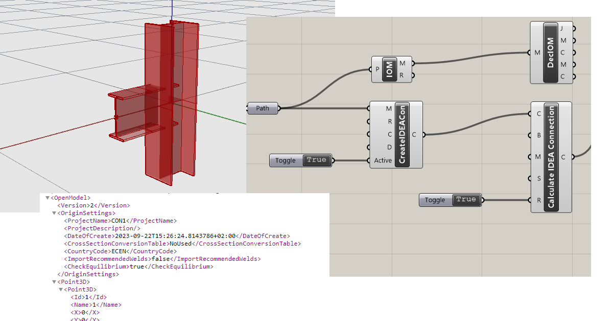 Grasshopper API link - how to create an IDEA StatiCa IOM file for imports | IDEA StatiCa