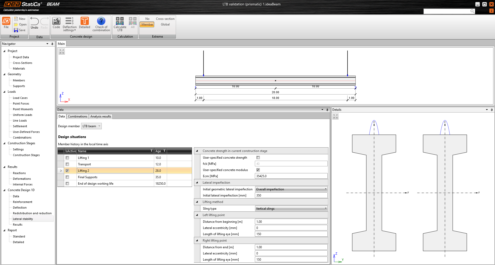 Lateral stability of long prestressed concrete beams during lifting ...