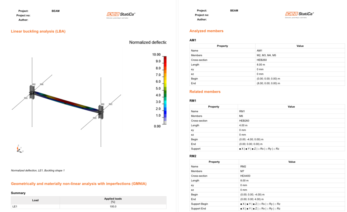 Structural design of steel beam (EN) | IDEA StatiCa
