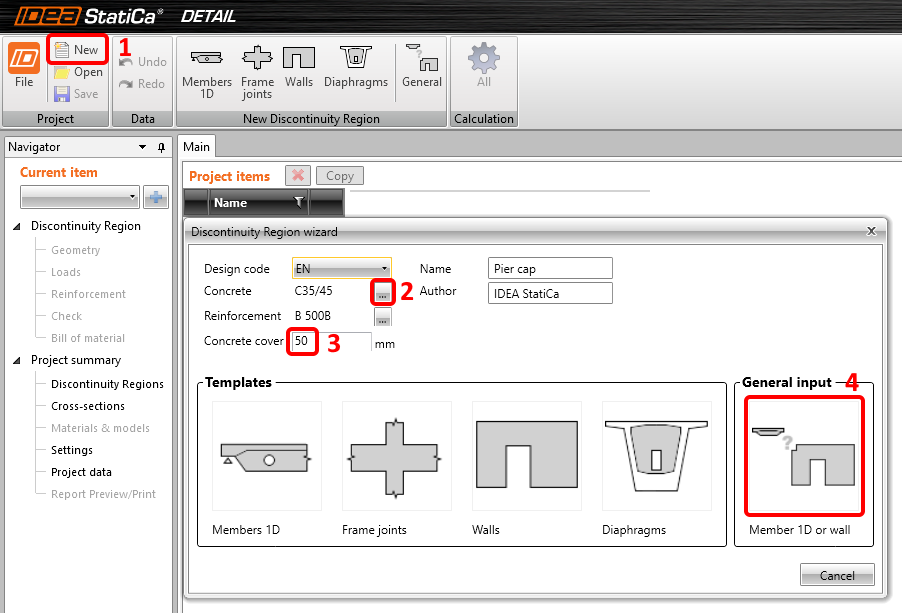 Design and code-check of a pier cap from DXF (EN) | IDEA StatiCa