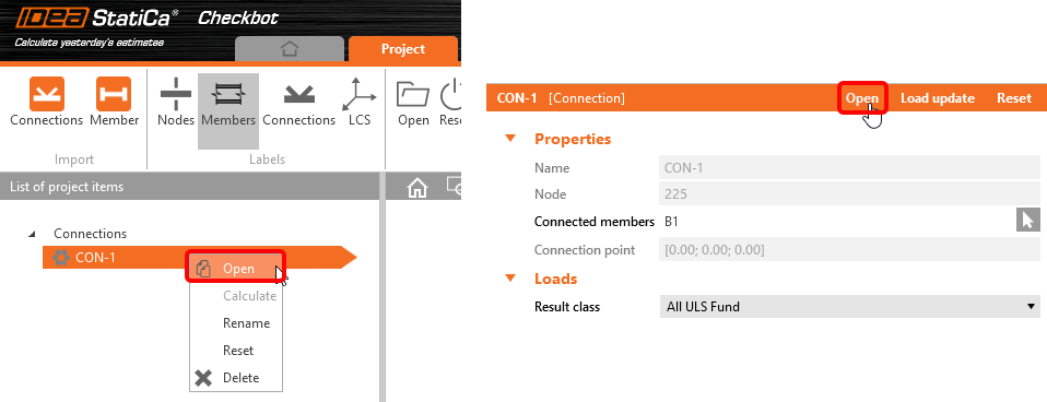 SAP2000 BIM link for the structural design of a steel connection (EN ...