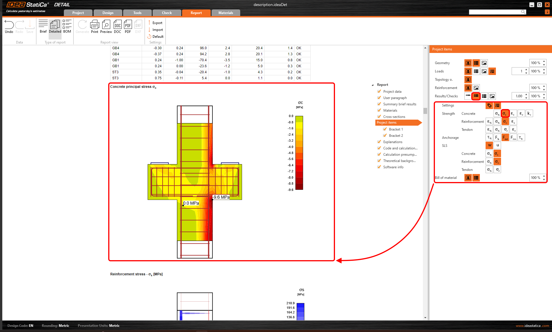 Report in Detail application | IDEA StatiCa