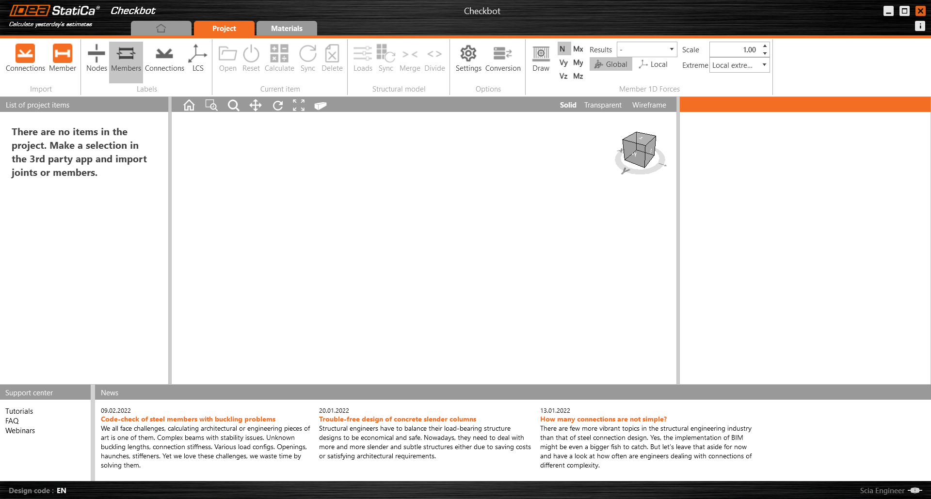 SCIA Engineer BIM link for steel connection design (EN) | IDEA StatiCa