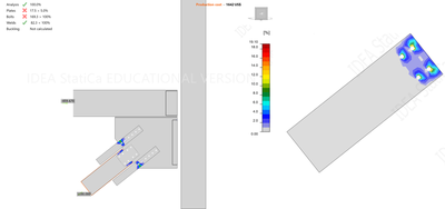 Brace Connection at beam-column connection in a braced frame (AISC ...