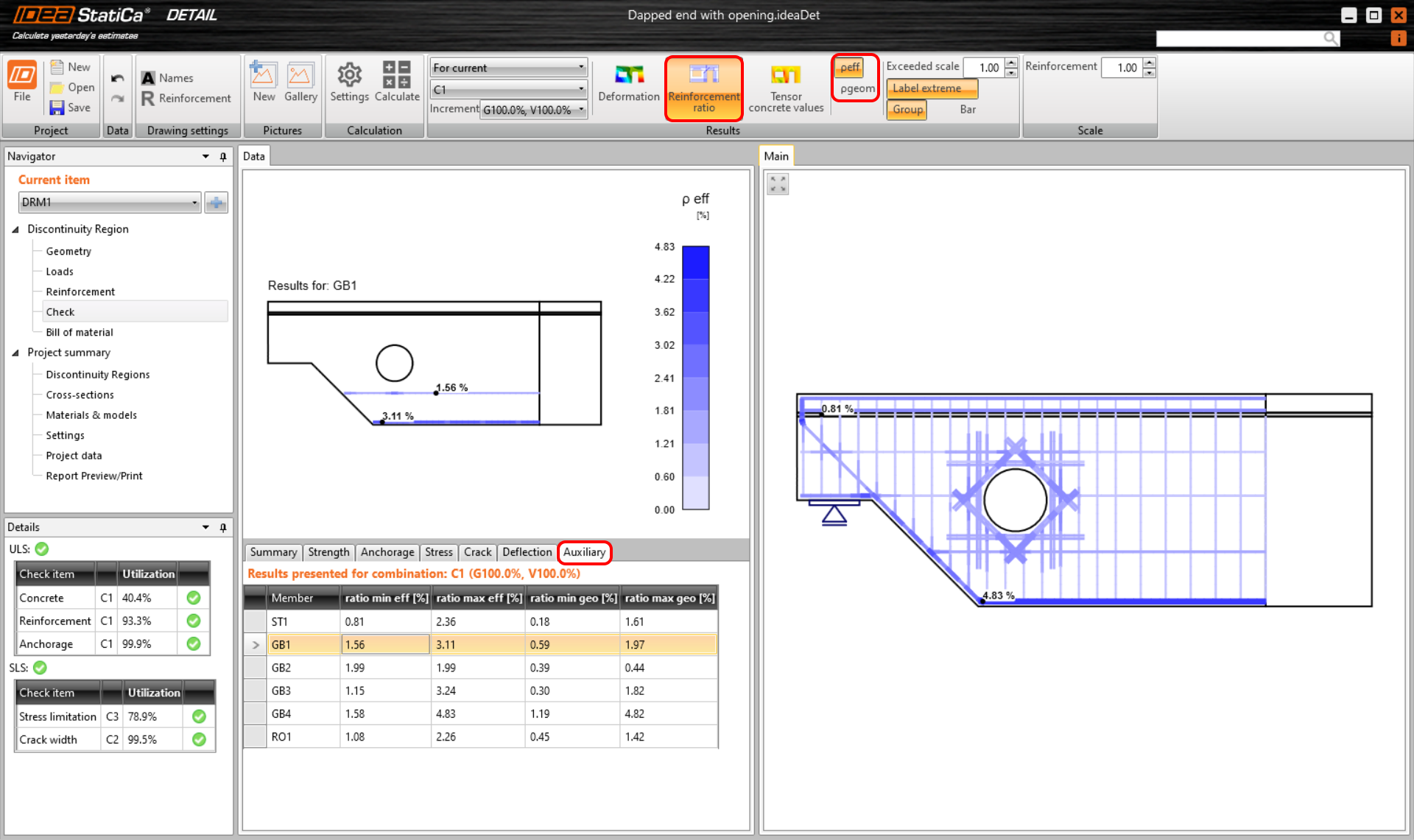 General description of Auxiliary results in Detail application | IDEA ...