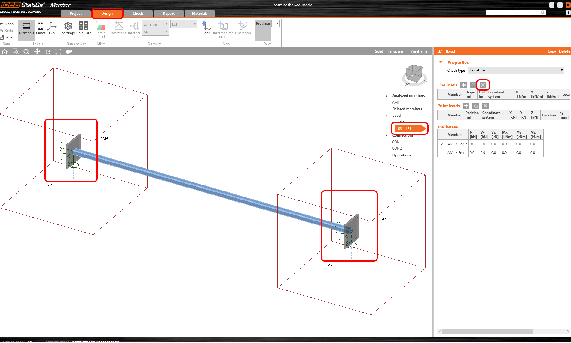 Strengthening of longitudinal bracing | IDEA StatiCa