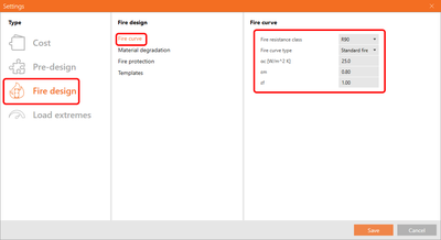 Fire design analysis of a steel member (EN) | IDEA StatiCa