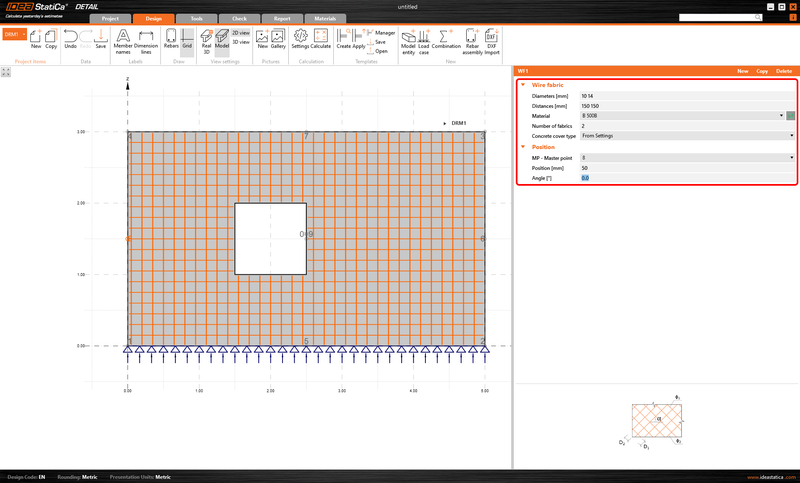 Reinforcement definition in the Detail application | IDEA StatiCa