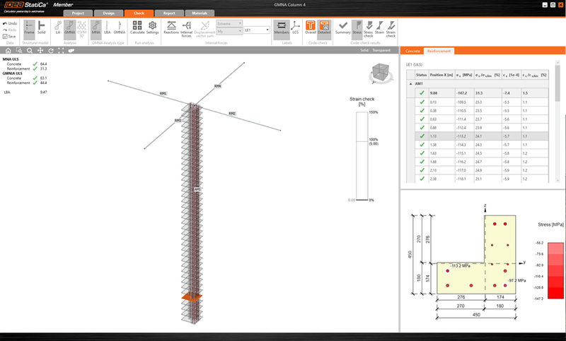 Design and check of slender columns | IDEA StatiCa