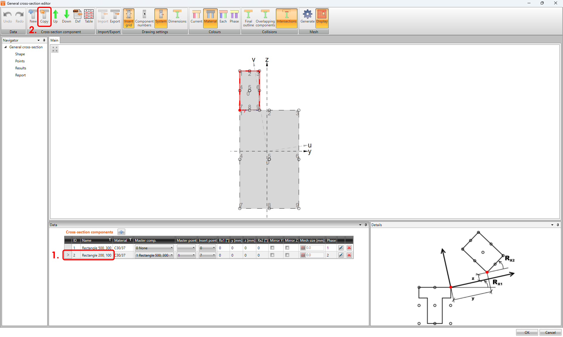 General cross-section editor for concrete | IDEA StatiCa