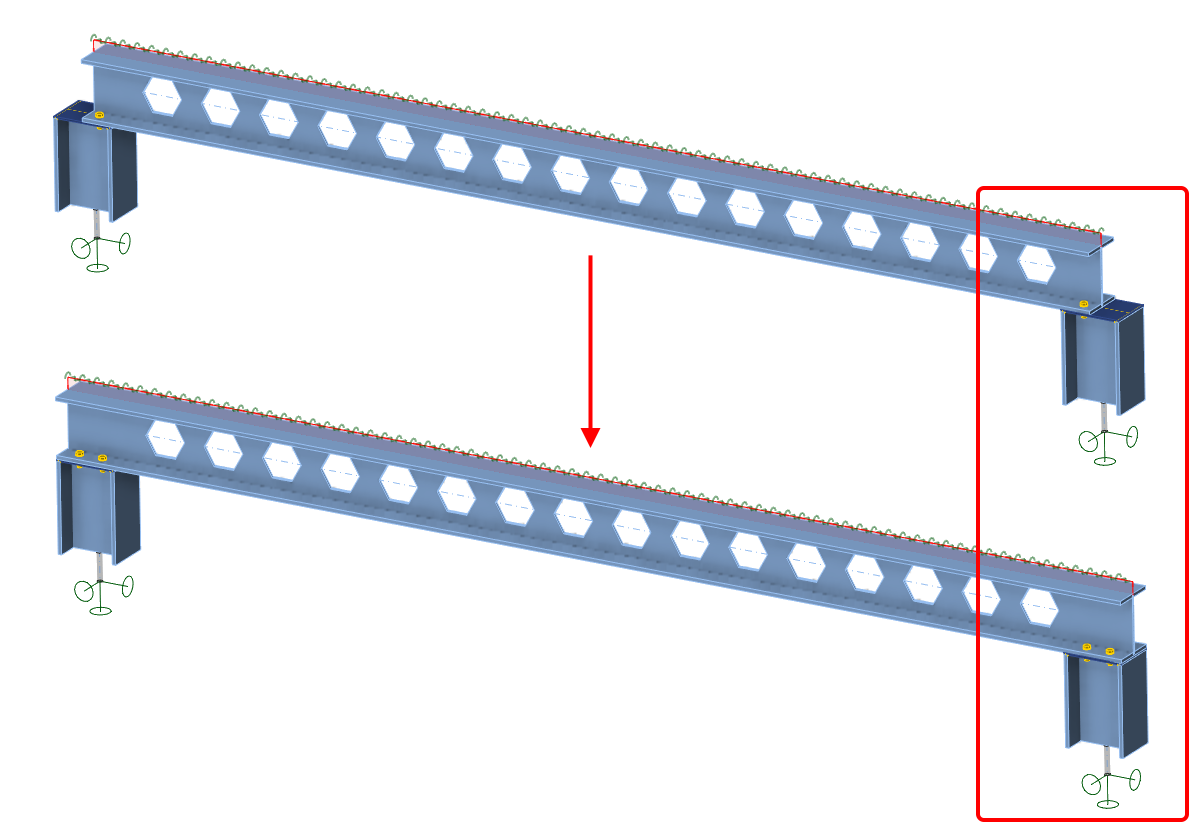 Manual control over the extension of members | IDEA StatiCa