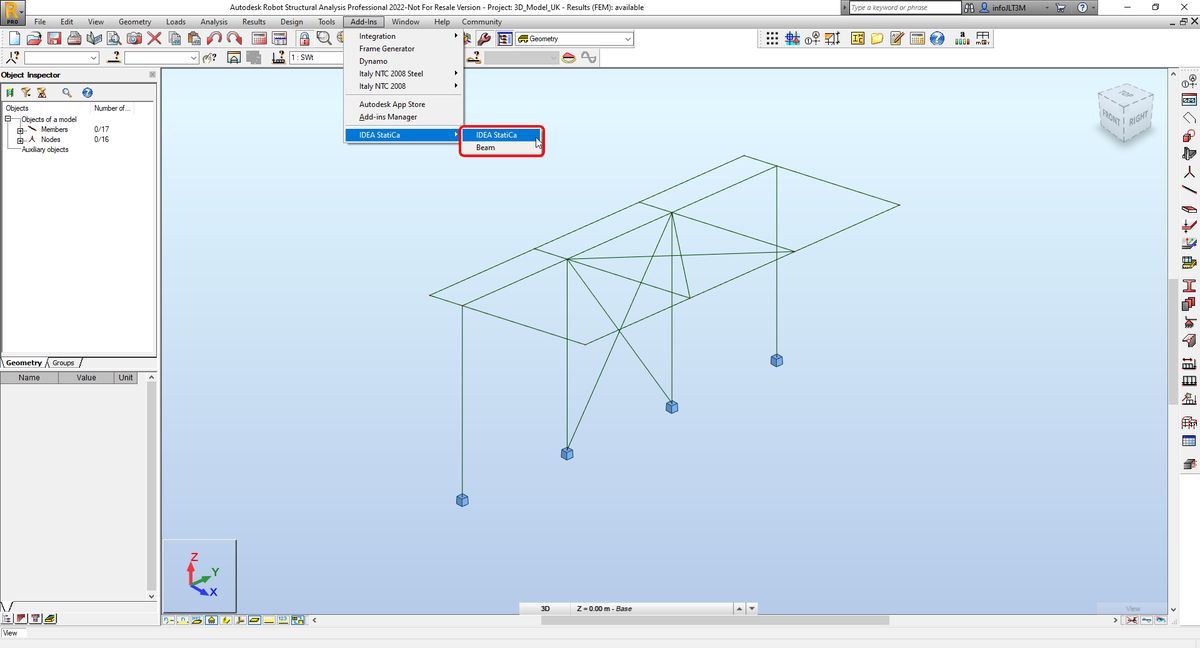 Robot Structural Analysis BIM link for design of a steel connection (EN ...