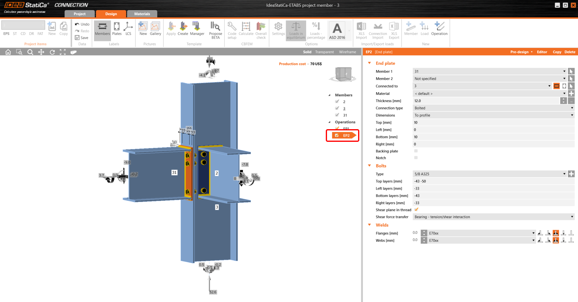 ETABS BIM link for steel member buckling analysis (AISC) | IDEA StatiCa