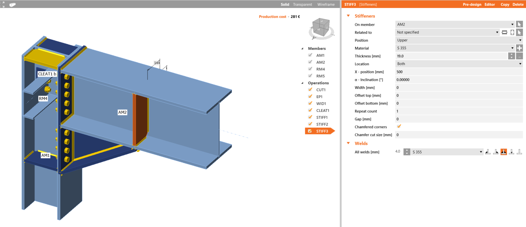 Structural design and code-check of a steel frame (EN) | IDEA StatiCa