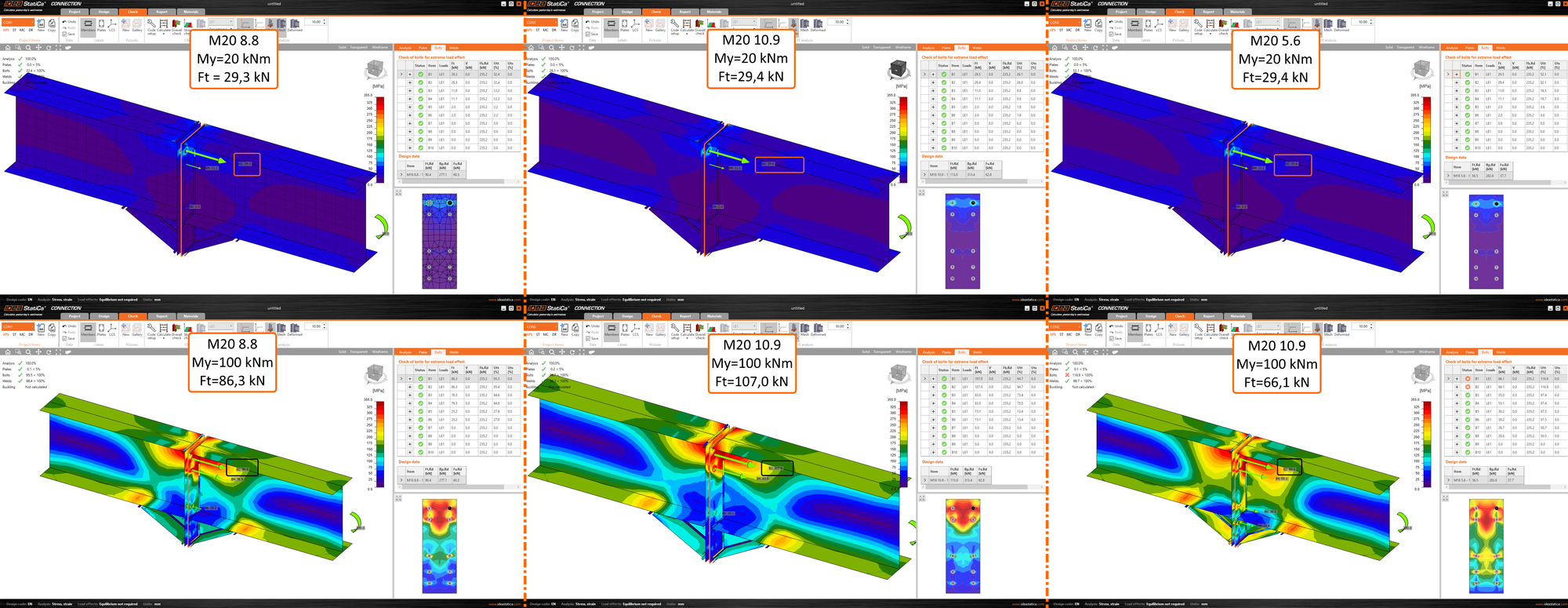 Prying and high tension force in bolts | IDEA StatiCa