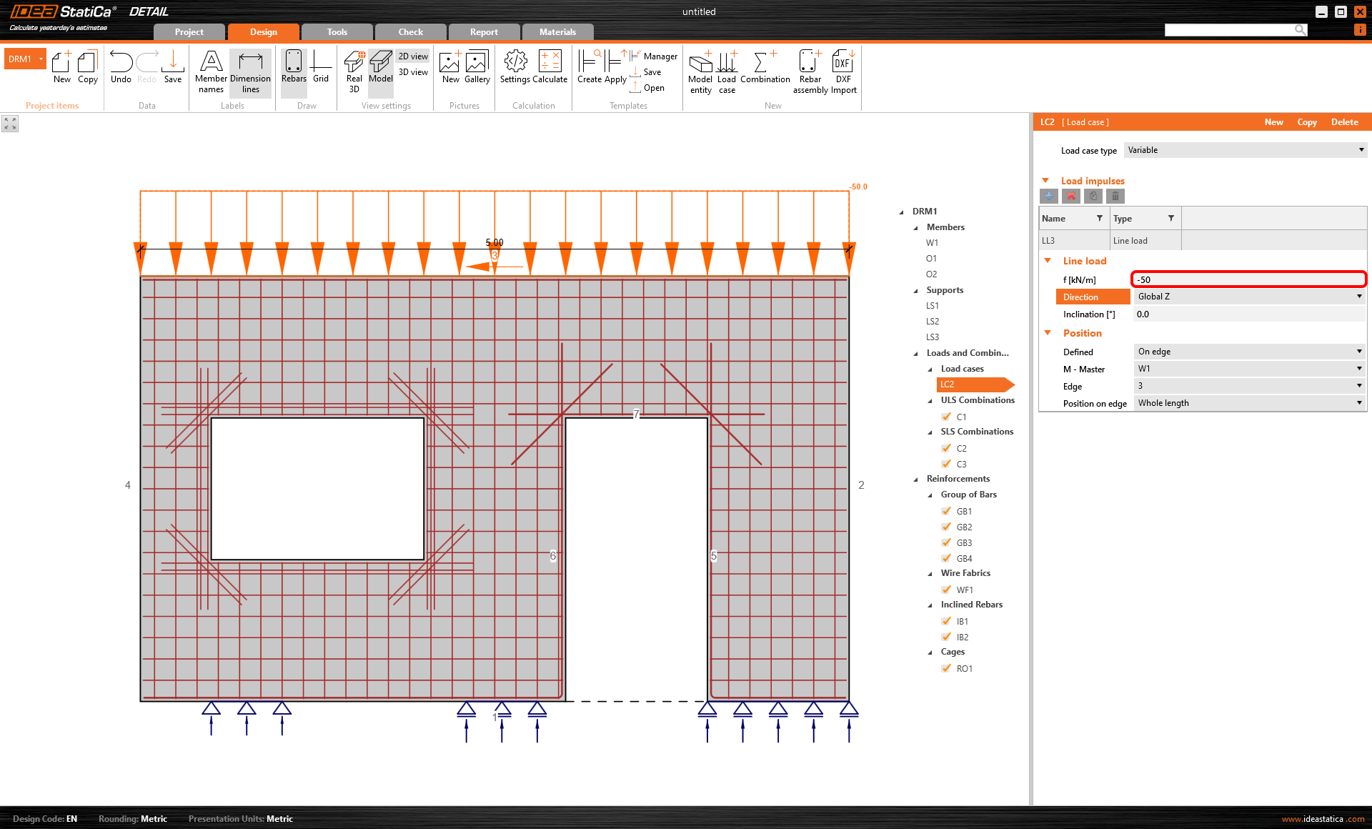 General description of Load impulses in Detail application | IDEA StatiCa