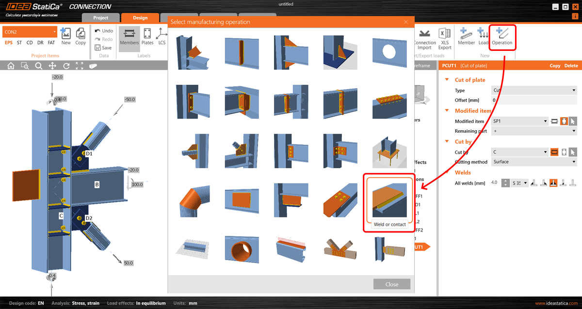 Structural design leveraging the Connection Library (EN) | IDEA StatiCa
