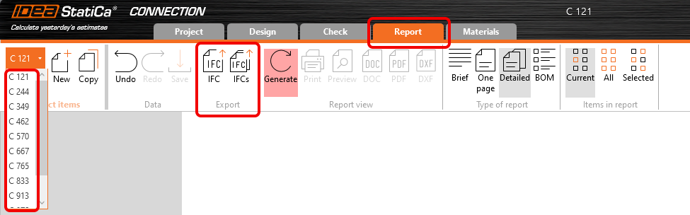 Exporting an IFC file from IDEA StatiCa | IDEA StatiCa
