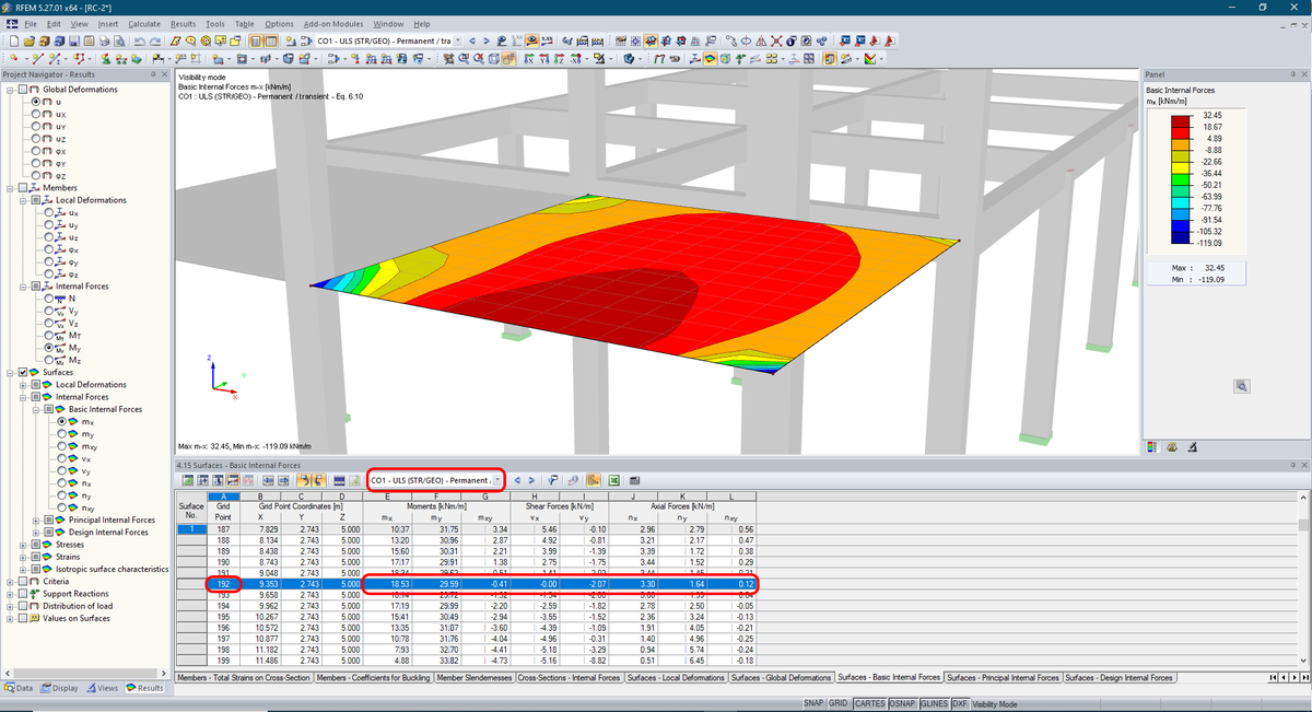 Slab code-check using shell element in RCS (EN) | IDEA StatiCa