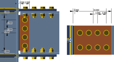Bolted flange plate moment connection – LRFD | IDEA StatiCa