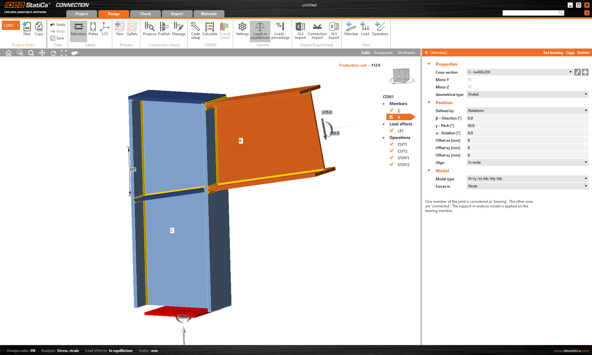 Check welds of welded sections | IDEA StatiCa