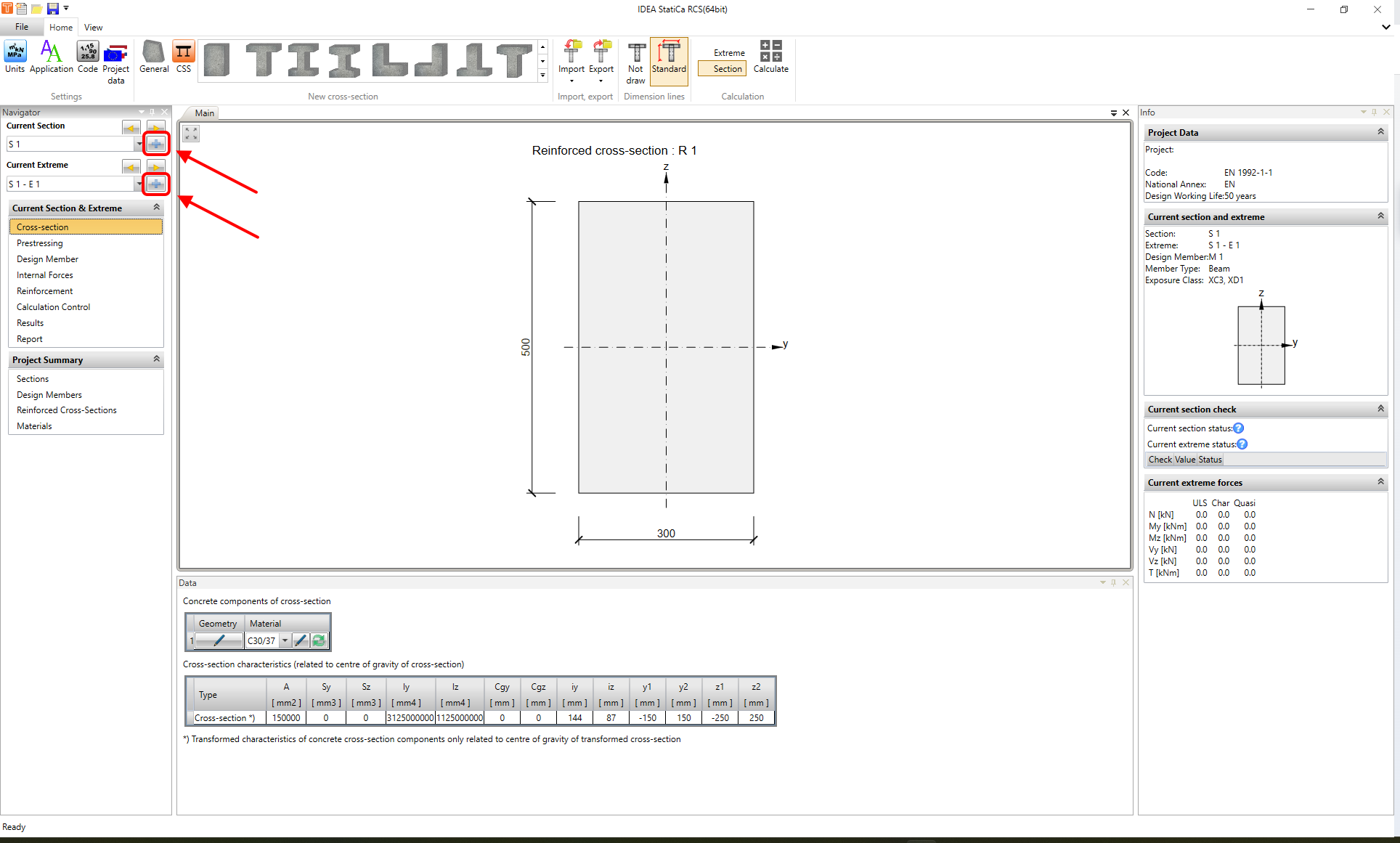 General interface in RCS application | IDEA StatiCa