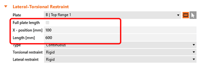 Lateral-torsional restraint for members | IDEA StatiCa