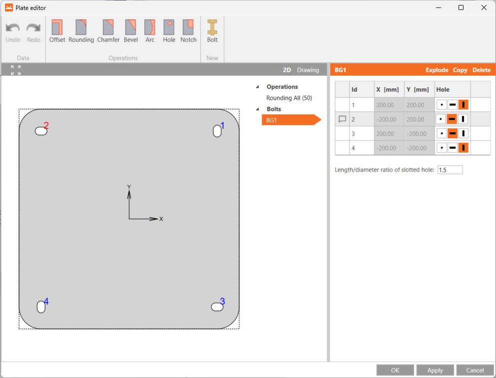 General anchoring shapes and options | IDEA StatiCa