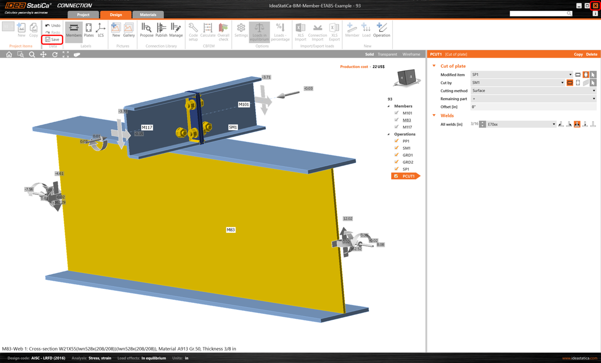 Connection Design | IDEA StatiCa