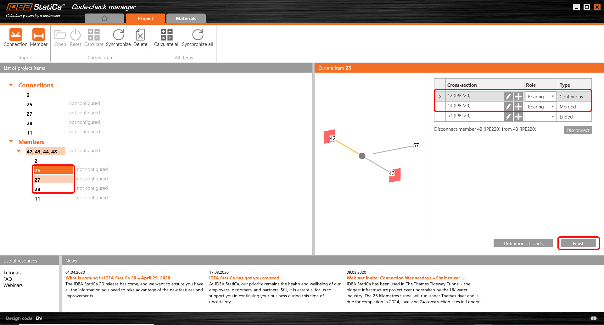 SAP2000 BIM link for member design | IDEA StatiCa