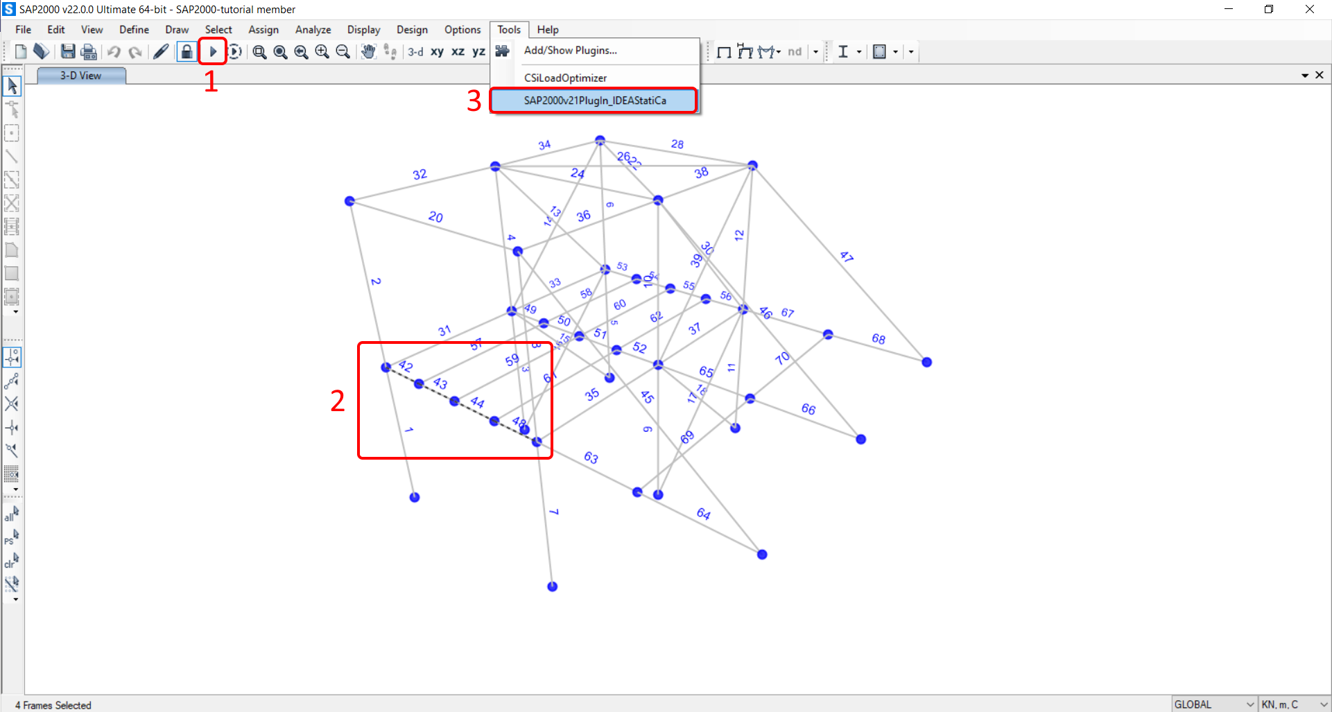 SAP2000 BIM link for the structural design of a steel member (EN ...