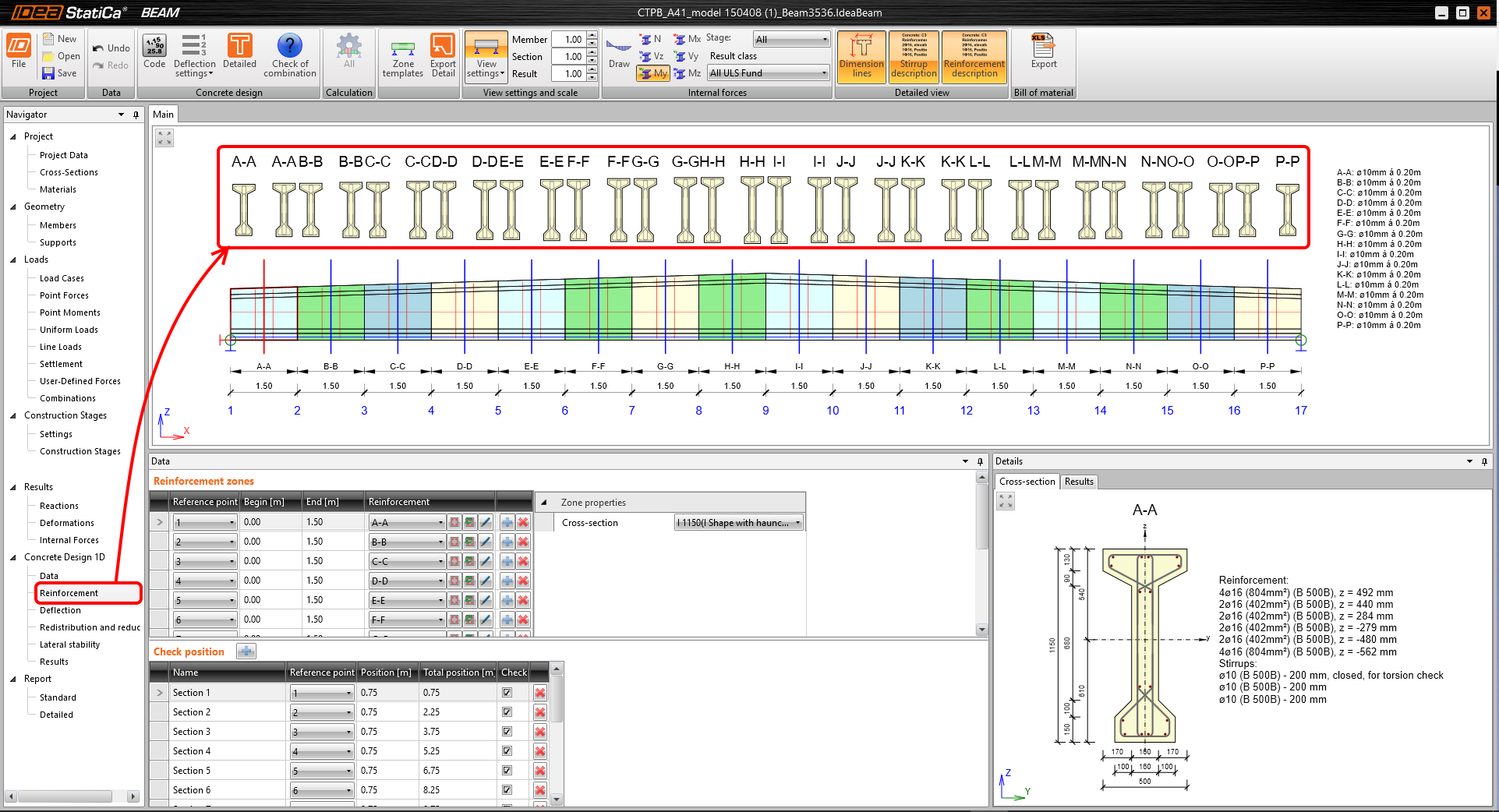 Axis VM propojení pro návrh nosníku | IDEA StatiCa
