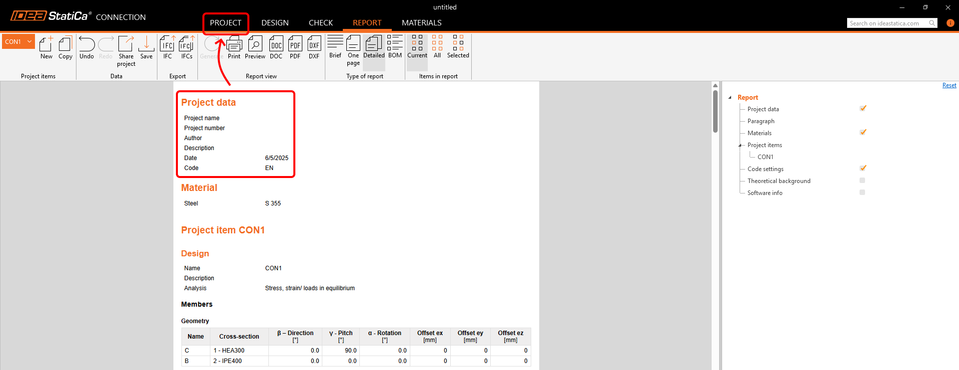 Continuous beam over column connection design (EN) | IDEA StatiCa