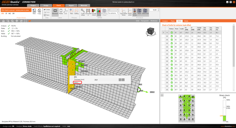 Bolted plate to plate connection design (EN) | IDEA StatiCa