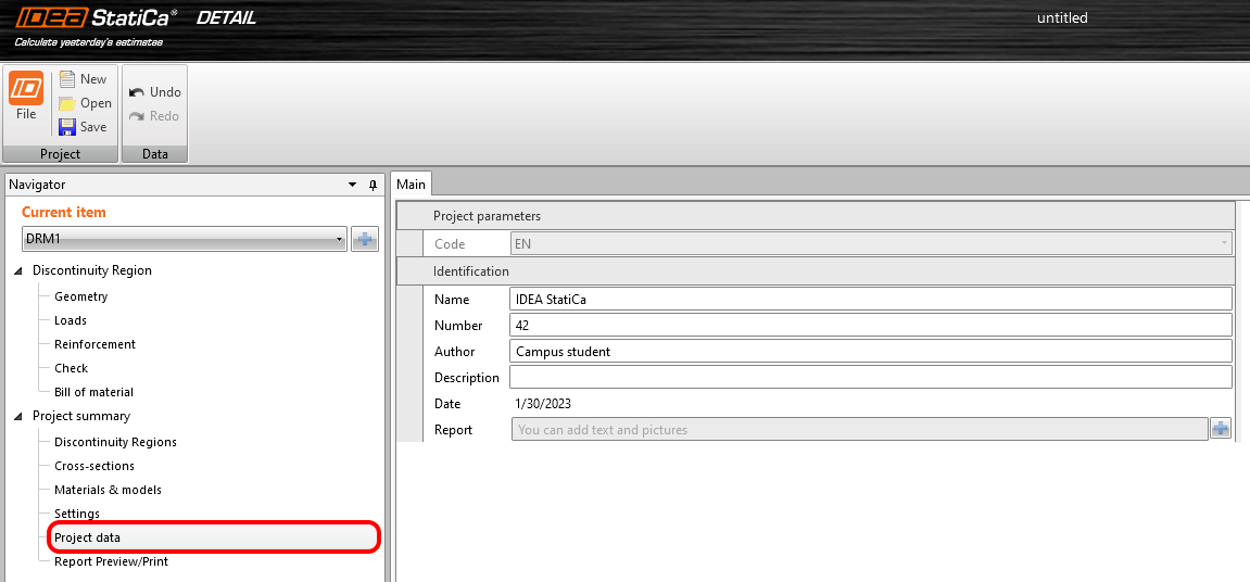 General settings in Detail application | IDEA StatiCa