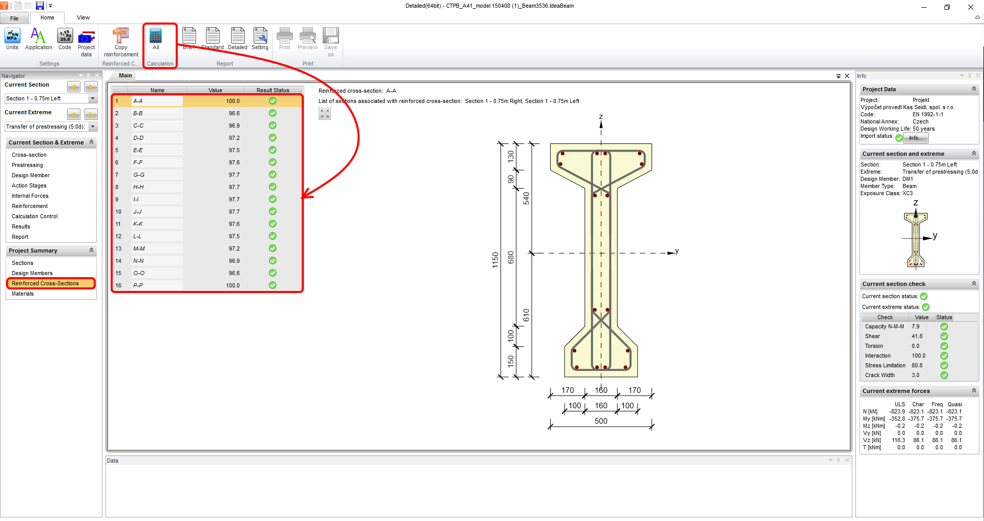 AxisVM BIM link concrete | IDEA StatiCa