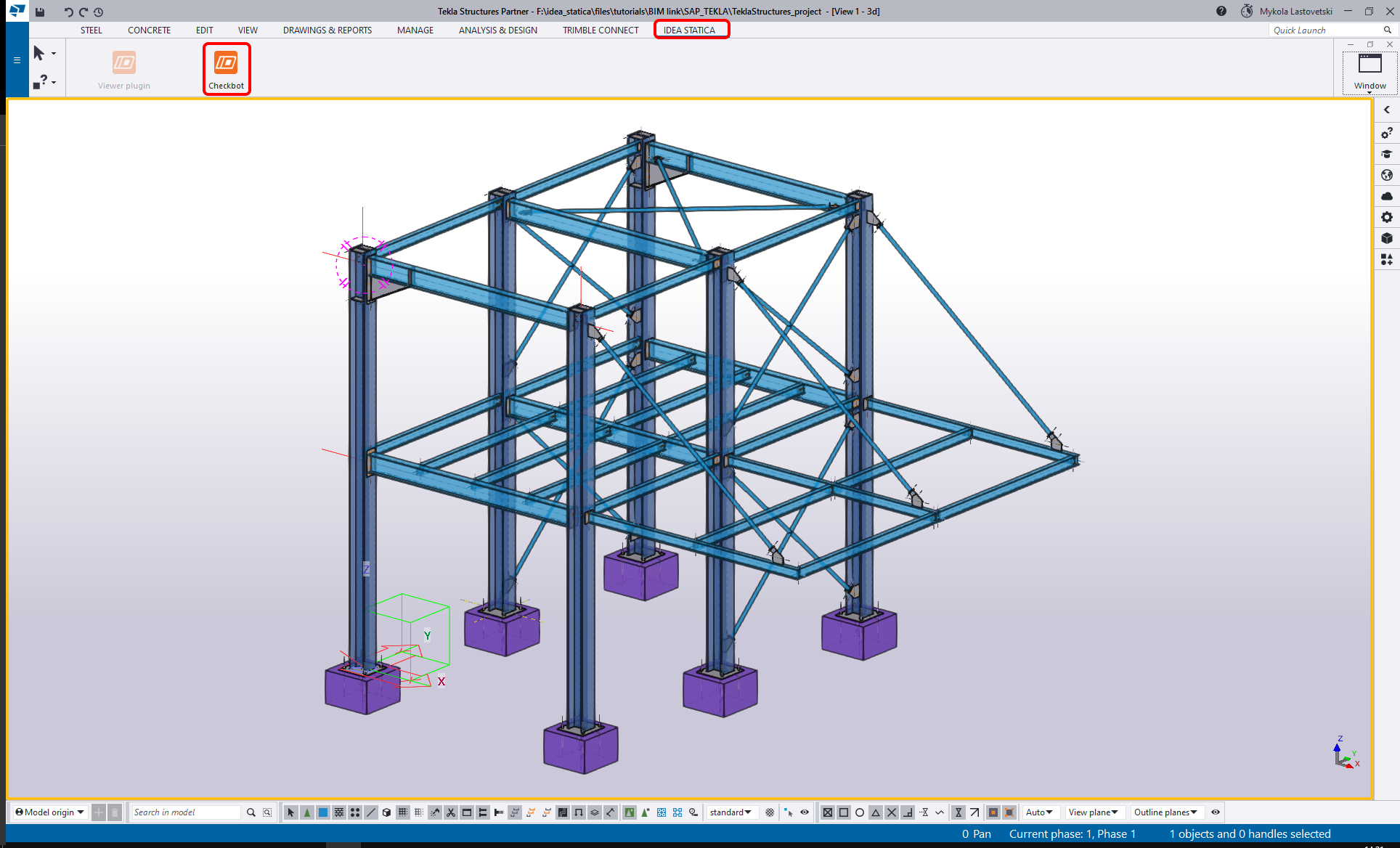 How to combine Tekla Structures and SAP2000 for steel connection design ...