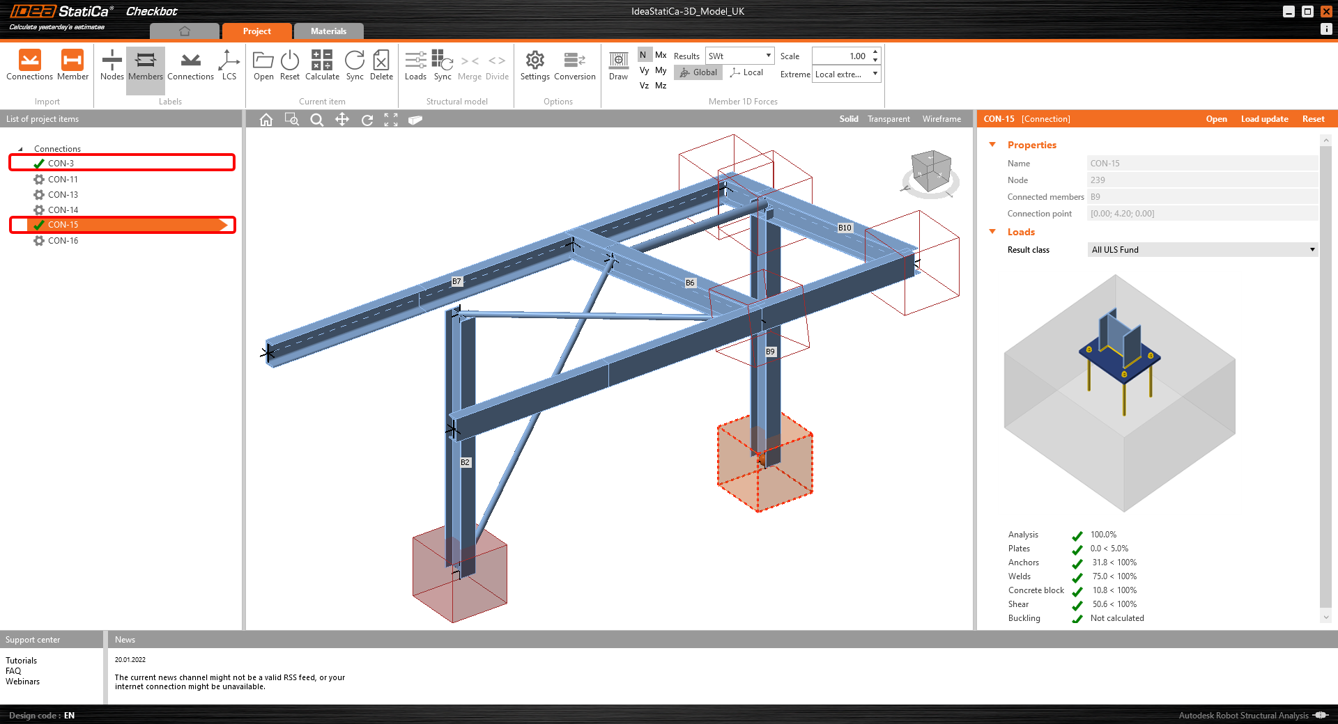 Structural design of bolted connection | IDEA StatiCa