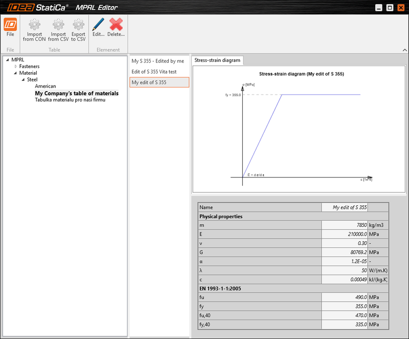 User-defined material properties | IDEA StatiCa User-defined material properties | IDEA StatiCa