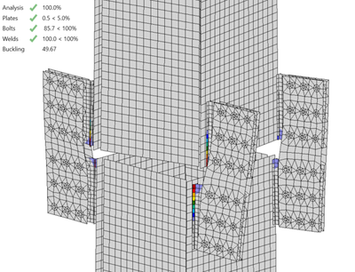 Temporary Splice Connection (AISC) | IDEA StatiCa